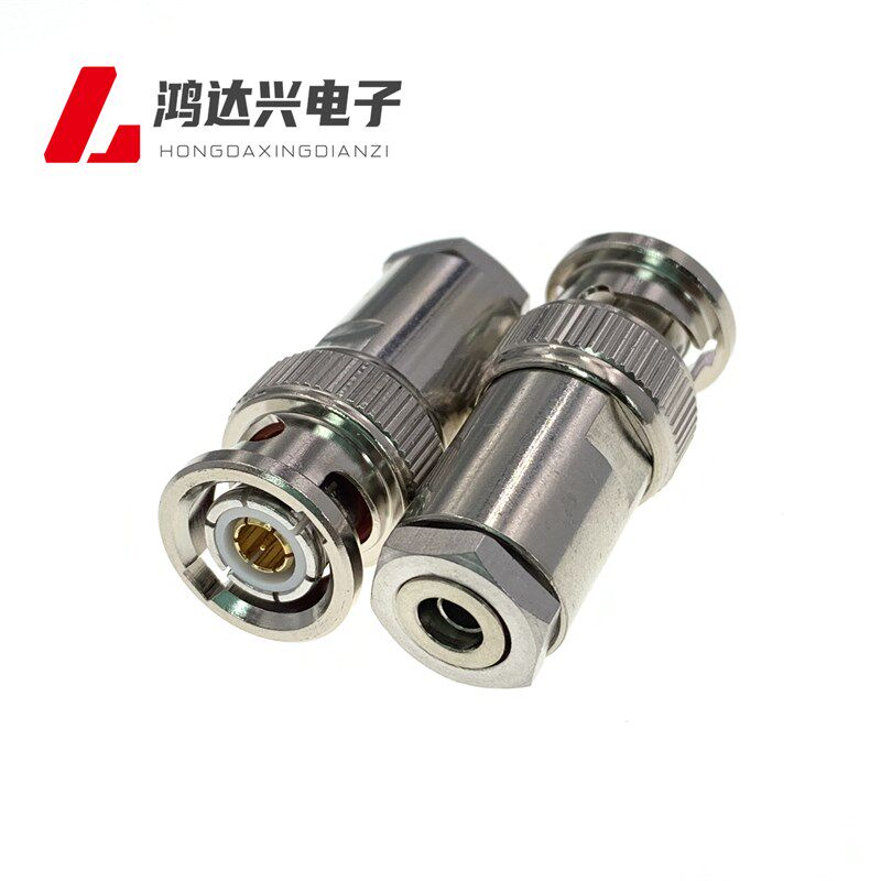 BNC三同轴连接器 1553B二卡扣 三同轴二爪连接器 TRX316接头 2芯