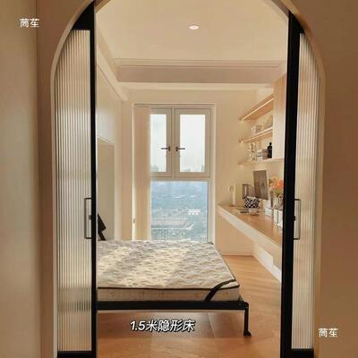 动电升降隐形床衣柜一旋体五金件侧翻转床折NHB叠配床书房阳台墨