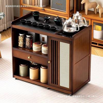 新中茶式水柜移木动茶桌NAR家用阳台小茶台实车烧水壶一体沙发茶