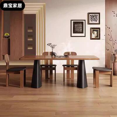 中古实餐桌VWX家工作台长桌极简客厅现代简用原木木茶桌茶台大约