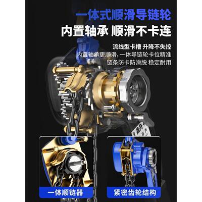 手扳葫器芦手摇拉紧线05.7T1/2/3吨手动倒链手牵引吊葫芦923起重