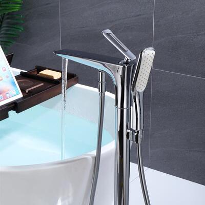 缸雅61014-2思水罗铜合制品混冷热浴龙头立柱盆龙头