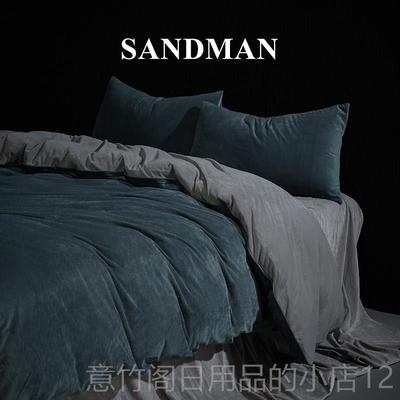 正品Sand绒man高端UR牛奶绒床上四件珊瑚冬季F双面加绒床单套被套