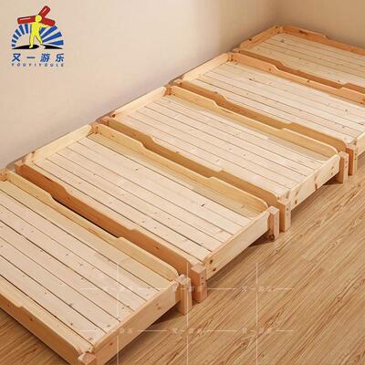 儿园专用儿童单床实人YY-00CSD木床早教幼班叠叠床托管班小小学生