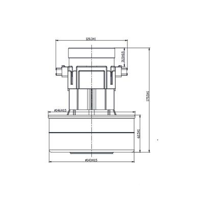 洗地机用马达双层32080电干湿机洗车器吸尘大大电机电动静音功率