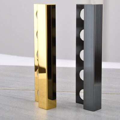 304锈钢装饰条客厅砖瓷钛转角收SBP020边不条黑金属木地板墙砖收