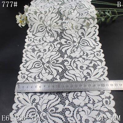 盛蕾隆白色弹力蕾丝花边国风边精美E6-180-3花纹装服桌布蕾丝本花