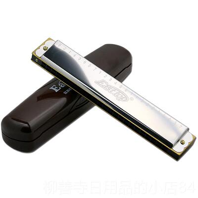 正品Easttop器东方乐初学入门儿童成人通2用24孔复音口琴带音标T4