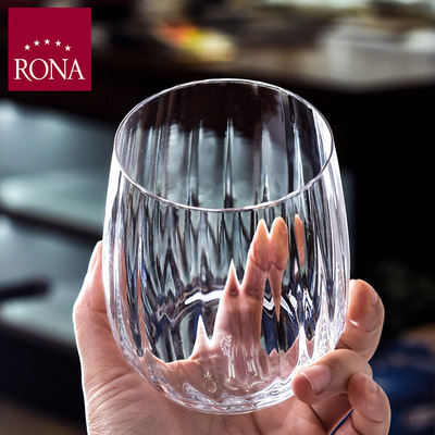 rona洛娜斯洛伐克原装进口棱镜水杯水晶玻璃饮料杯餐厅威士忌酒杯