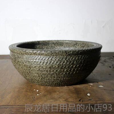 正品景镇法陶瓷鱼缸古鱼盆德乌养龟缸仿石阳台水缸碗莲粗陶老式荷