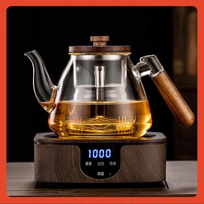兴梵玻璃煮煮茶壶耐高温加厚蒸煮两用大容F767HHJJ量器喷淋式陶电