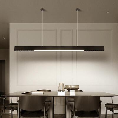 长条灯一字灯泛光餐吊厅灯业现代简约极简商照线条灯吊PTR明线格