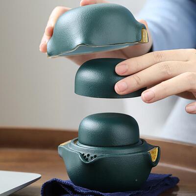 圆福g旅行茶具套装27076快客杯一壶两式杯便携包公道杯茶壶茶杯支