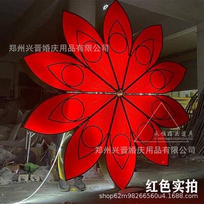 婚道具庆婚礼堂铁艺顶罗曼三层雕花WYK酒店包柱子花软装大型瓣灯