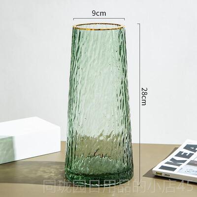 正品i描ns北欧轻奢金透明玻璃花瓶摆件客厅创花简约插餐桌面装意