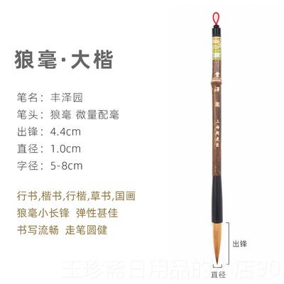 正品上入海虎臣毛笔法专用小楷软笔套装周初学毛书笔字初学者门国