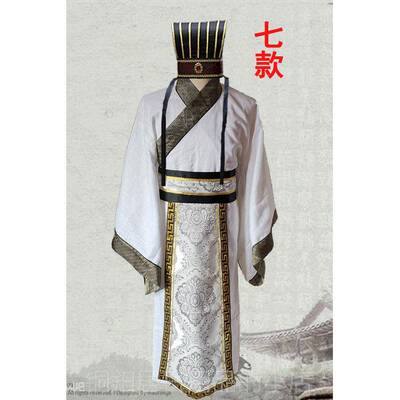 高档装 汉服 唐国装秦朝春秋战国三臣子官服男汉朝大臣古古代演出