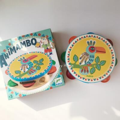 正品法国djeco宝宝手小敲持摇铃/器敲手拍鼓鼓儿童音乐奥尔夫打击