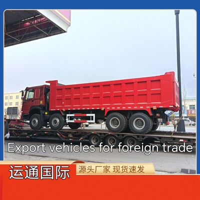 陕汽CNG380马力自卸车出口中亚HOWO后翻自卸车371马力自卸翻斗车
