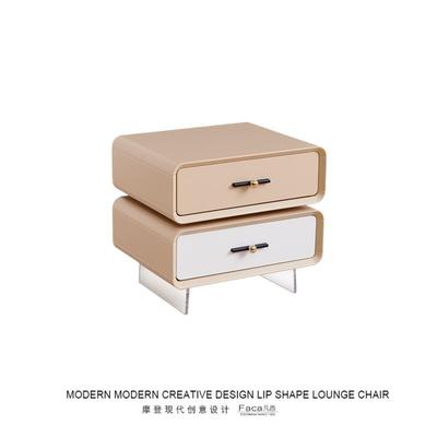 KG旋功转柜家用奶油风大油漆柜子床头柜轻简约现TMM代多奢能容量