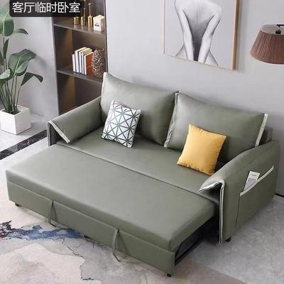 发简约0现代沙GR203090发床科技布轻奢客厅折储物转角直排叠两用