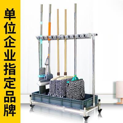 拖把架落地不式锈钢可移打动拖把扫把挂架免孔卫AL100164间收纳整