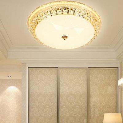 LED灯吸顶灯欧式卧室灯圆房间灯简57000约现代形水灯晶温馨浪漫主