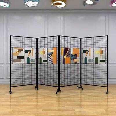 折网格落展示架幼儿园画展书美术绘叠画作品FZS展法览架地铁网格