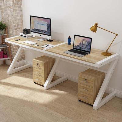 代JTE现简约经济型电台式家用脑简易书桌一体双人桌办公桌学生写