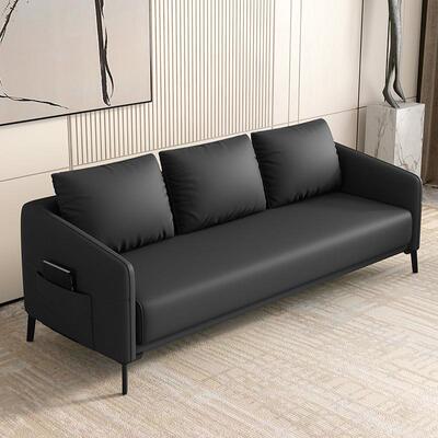 皮沙发小型红租款酒店服装HVJ店出房双网人三人户简约公寓皮沙发