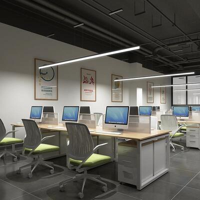 办公室le吊灯长条灯灯商业教d室商场餐照厅灯hh01234吧台明方通简