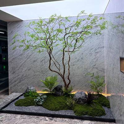 高枫叶景观端榕仿真羽毛枫叶树马木室内假树绿植造景装饰大窗型醉