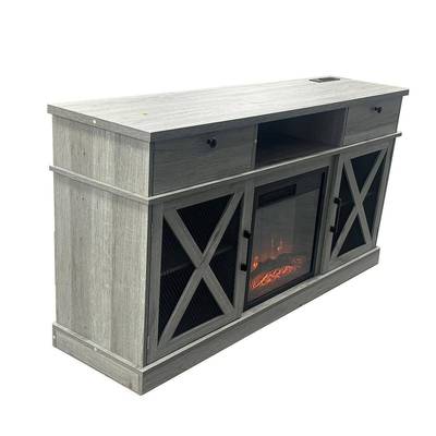 家谷用OYG欧式电视柜仓门电子壁炉取暖仿真火装饰壁炉厅客电视柜