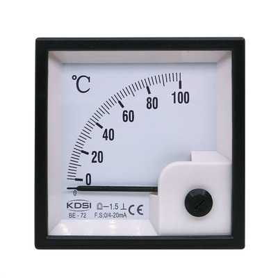 KDSI指针式直流电流表BE-72DC4-20mA100℃温度表毫安输入电表