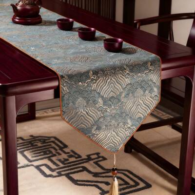 桌中旗式新式轻奢中高端茶几布cl202405装饰茶垫桌布餐桌电视柜布