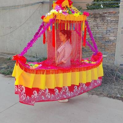 款旱花船花轿PWR不锈钢旱船秧歌旱旱船采莲船船小新推车社火船庙