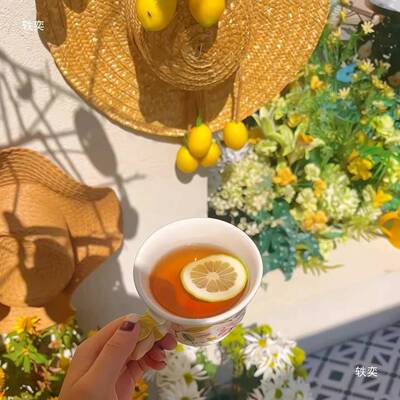 遇见天题环创造景氛材料红小院店铺春围TAK布置草帽藤主编吊篮道