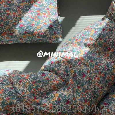高档复Minmal concep早春古碎花针织t棉i四件套床单