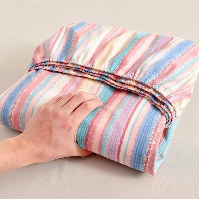 田园风原棉床老粗KL--老粗布床笠件宿舍棉床垫保护罩榻榻米单三单