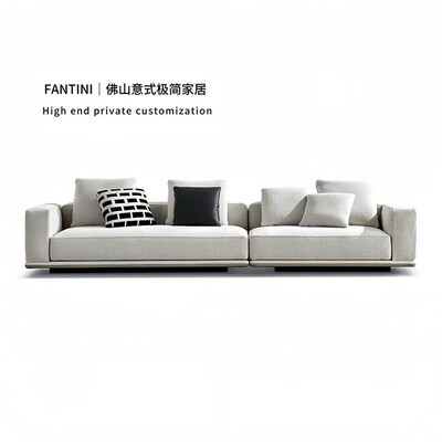 地平线布艺沙发大平层客厅意大利Horizonte意式极简棉麻沙发高定