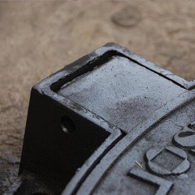 山源盛球西墨铸铁铰开井盖180度启链589双层圆形污水雨水下水窨井