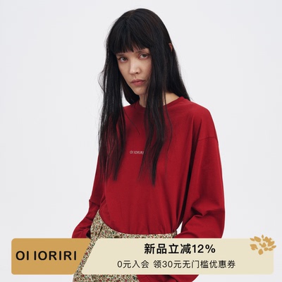 OIIORIRI圆领廓形长袖T恤