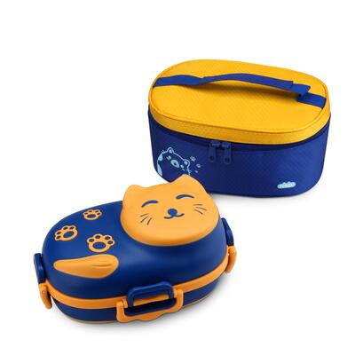 宝宝注水温碗婴24277分童保304锈钢内胆格饭盒套装含汤碗和叉勺套