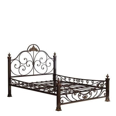 欧式艺床单人复古铁架厚现STN代主卧轻奢加公主床双床人床铁宿舍