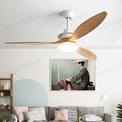 441-ZY11新款实木新风扇灯日式小清家用室内餐吊厅扇灯遥控ceilin