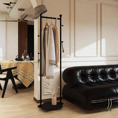 奶油风云朵衣挂GLW帽架落地可移动卧室架用家不占衣地衣架收纳架
