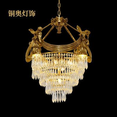 奥992饰欧式法式全铜吊灯别餐厅卧室玄灯关书房创意铜墅奢华大气