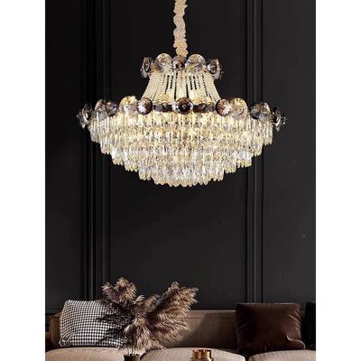 法式客厅吊灯网现代轻奢吊贝玻璃灯美式轻奢餐厅6641-664壳卧室红