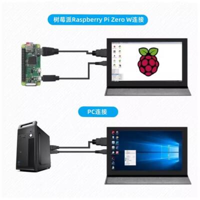 7寸口树G莓派示屏4B3B液晶屏HDMI/AZSBV/VA/DC接显副屏jetsonnano