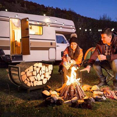 木柴置物柴火纳金属架室壁炉木架柴收纳整理架CHJ002木头摆放移内